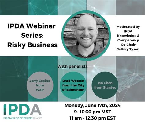 Ipda Webinar On Risk Management In Construction Integrated Project Delivery Alliance Ipda