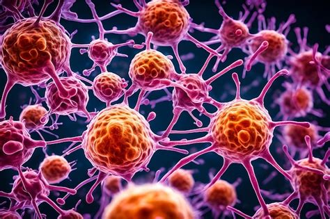 Premium Ai Image Microscopic View Of A Virus Particle