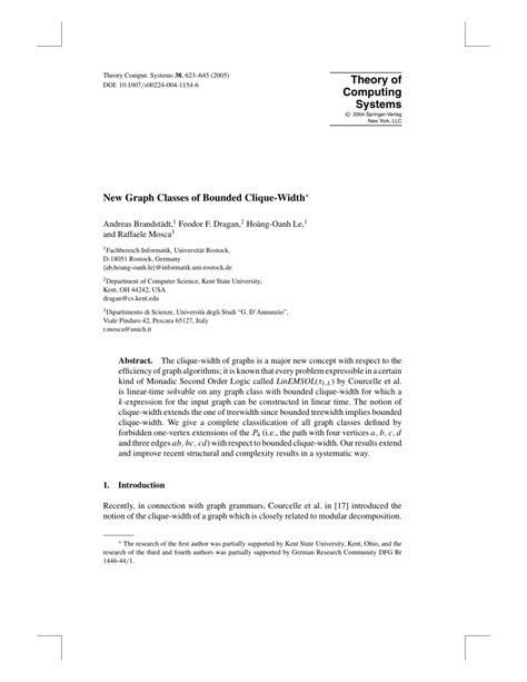 Pdf New Graph Classes Of Bounded Clique Width