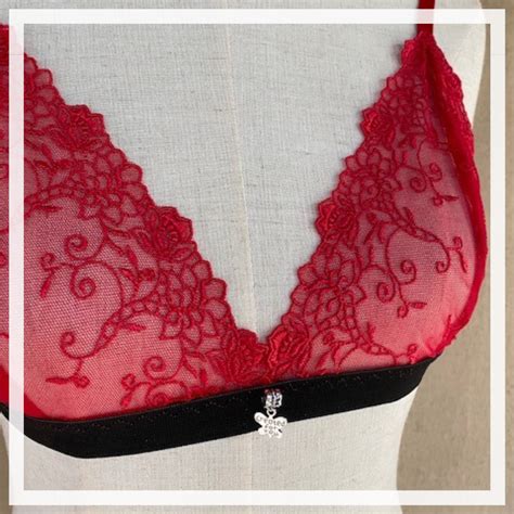 Red Lace Bralette Set Pretty Things Online