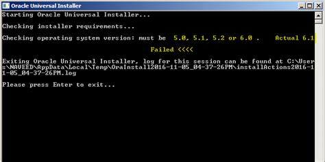 Checking Operating System Version Must Be 50 51 52 Or 60
