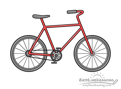 How To Draw A Bike Step By Step EasyLineDrawing
