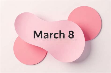 Card Or Banner With Text March 8 International Womens Day Celebration Woman Power And