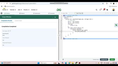 Search Pattern Kmp Algorithm Gfg Potd Youtube