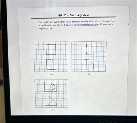 1 Draw The Two Given Views Then Create A Complete