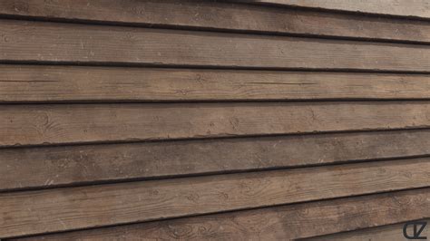 Artstation Pbr Overlapping Wooden Wall 4k Material Game Assets
