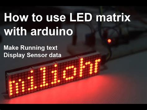How To Use MAX7219 LED Matrix Running Text Display Sensor Data Add More LED Matrix With Arduino