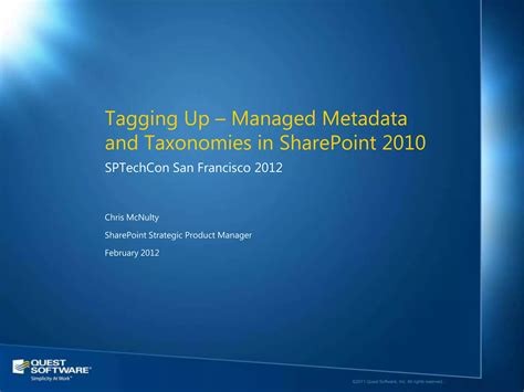 Tagging Up Mms And Taxonomy In Sharepoint 2010 Ppt