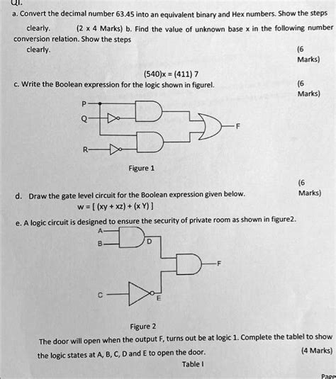 Solved 1 Convert The Decimal Number 6345 Into An Equivalent Binary