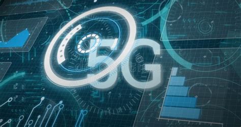 Image Of Scope Scanning With 5g Text Over Server Room Stock Illustration Illustration Of