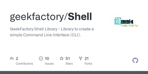 GitHub Geekfactory Shell GeekFactory Shell Library Library To Create A Simple Command Line