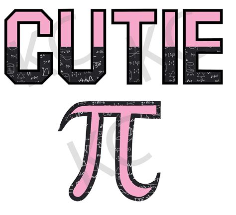 Cutie Pi Girls Pink And Black Math Equation Png Digital File Great For Sublimation Etsy Canada