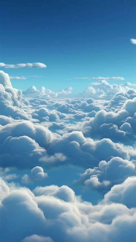 Sky And Clouds Background For Product Display Vertical Mobile Wallpaper