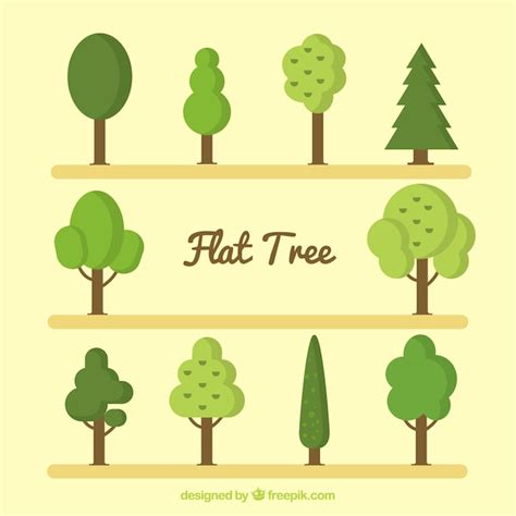 Free Vector Green Tree Collection