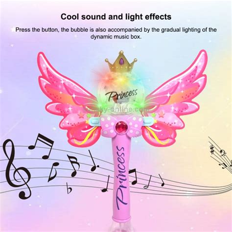 8787 요정 지팡이 전기 거품 부는 기계 어린이 자동 만화 버블 제조업체 장난감