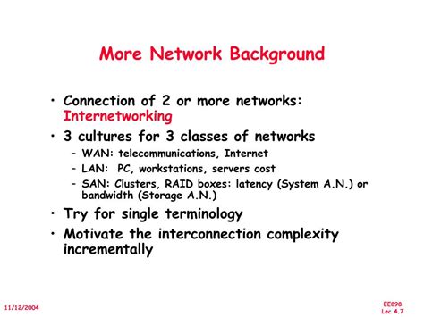 Ppt Ee89802 Architecture Of Digital Systems Lecture 4 Interconnection Networks And Clusters