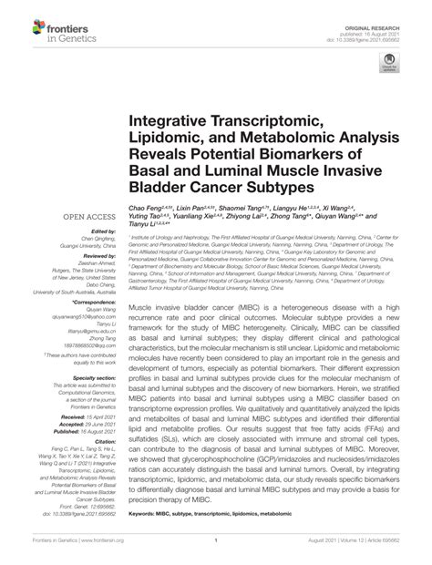 Pdf Integrative Transcriptomic Lipidomic And Metabolomic Analysis