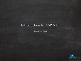 ASP NET Basics PPT