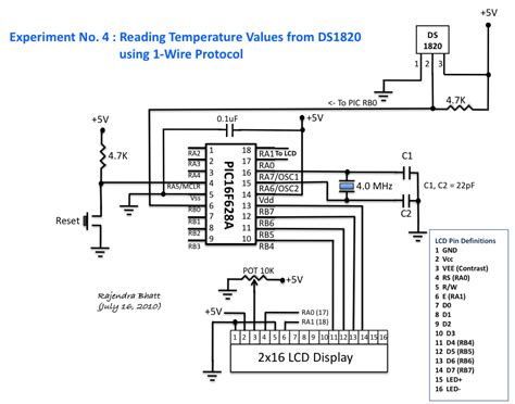 Experiment No 4 Reading Temperature Values From Ds1820 Using 1 Wire