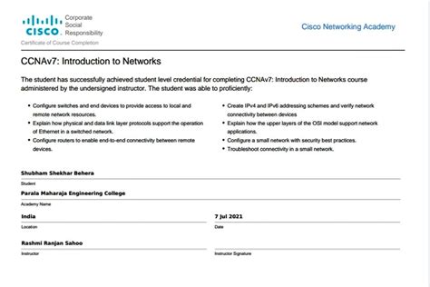 Shubham Shekhar Behera On Linkedin Cisco Ccna Ccnacertification