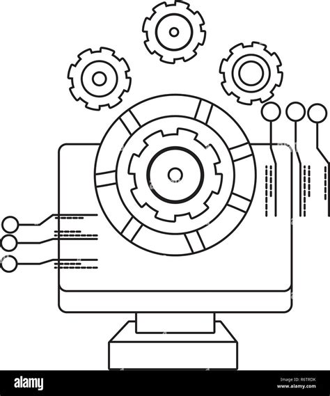 technology computing support cartoon stock vector image and art alamy
