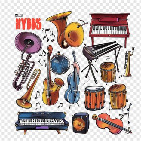 A Poster With A Musical Instrument And Other Instruments Premium Ai Generated Psd