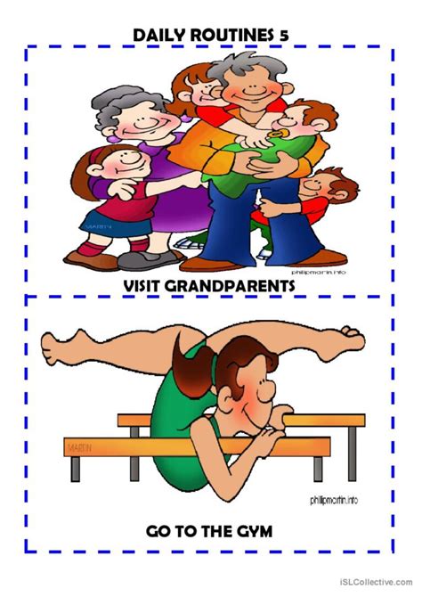 Daily Routines Flash Cards Vocab English ESL Worksheets Pdf Doc