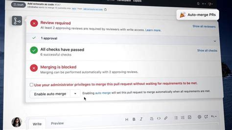GitHub自動でマージが実行されるPull request auto merge機能を発表GitHub Universe Publickey