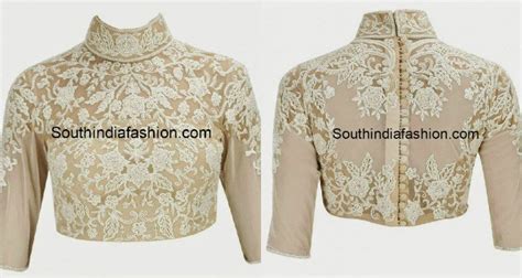 Classy High Neck Blouse Designs Trendy Patterns South India Fashion
