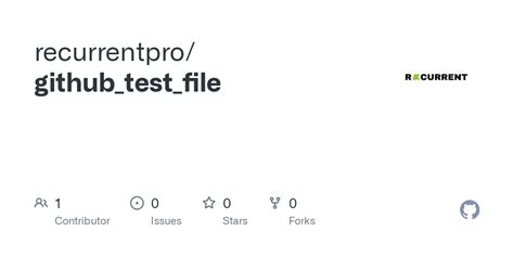 Github Recurrentlearninggithubtestfile