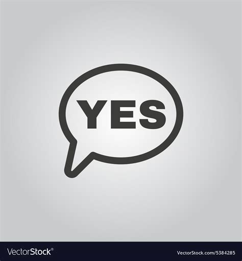 Yes Bubble Logo Speech Bubble Cartoon Yes Symbol High Res Vector
