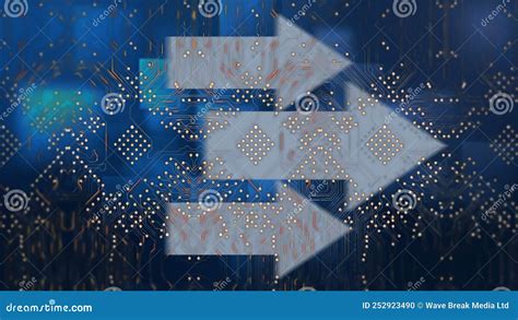 Animation Of Processor Socket And Arrows Over Dark Background Stock Footage Video Of Data