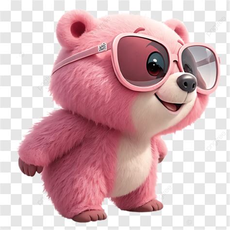 3차원 귀여운 만화 핑크 곰 와 선글라스 만화 곰 선글라스 귀엽다 Png 일러스트 및 이미지 에 대한 무료 다운로드 Pngtree