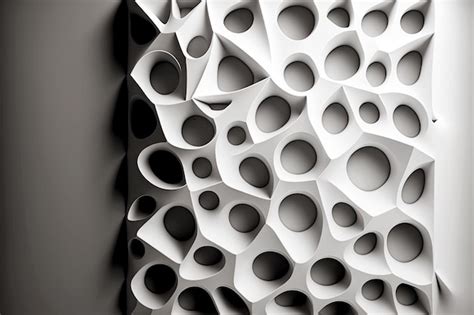 Premium Photo D Render Abstract Geometric Background In Form Of White Cellular Structural