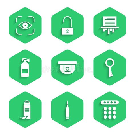 Set Motion Sensor Bullet Password Protection Old Key Pepper Spray Fire Extinguisher Paper