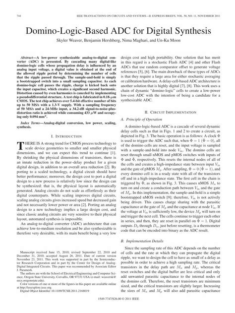 pdf domino logic based adc for digital synthesis dokumen tips