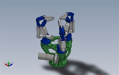 107 欠驱动机械手 solidworks 2012 模型图纸下载 懒石网