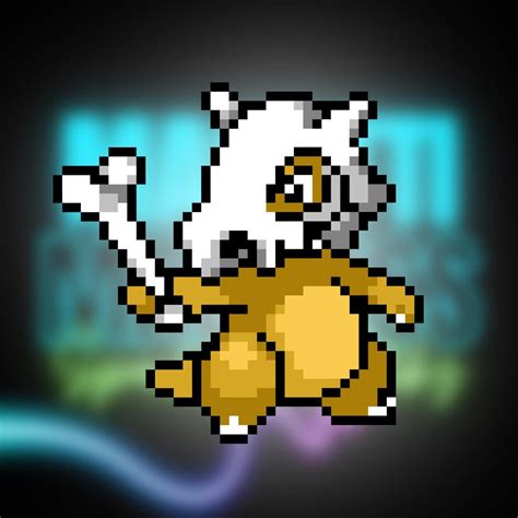 Cubone Pixel Sticker Retro Pokémon Vinyl Sticker Etsy