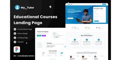 educational course selling landing page figma