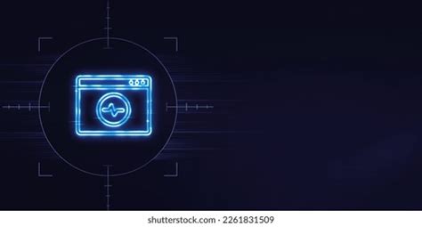 3d browserbased attacks icon neon sign stock illustration 2261831509