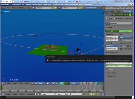 Path Animation Not Accepting Keyframes Animation And Rigging Blender Artists Community