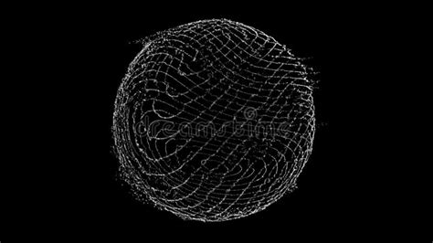 Sphere Of Particle Global Network Connection Futuristic Technology Style 3d Rendering Stock