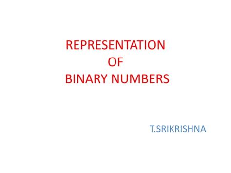 Binary Number Representation Pdf
