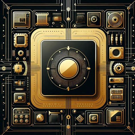 A Digital Display Of Many Electronic Devices Including One That Says G Premium AI Generated Image