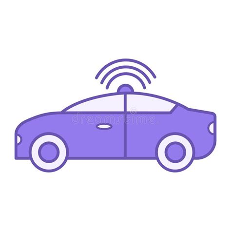 Autonomous Vehicle Color Icon Stock Vector Illustration Of Machine