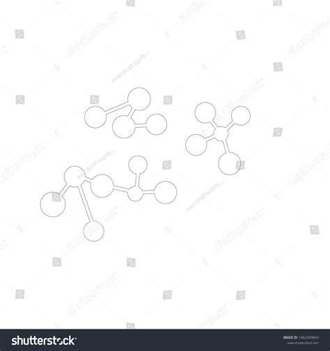 Molecular Structure Chemical Atoms Vector Illustration Stock Vector