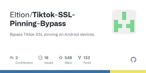 releases · eltion tiktok ssl pinning bypass · github