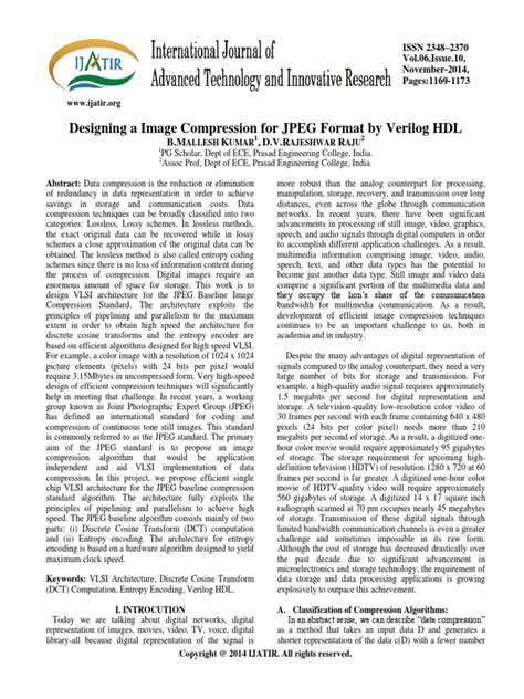 Image Compression Using Verilog Pdf Data Compression Signal Processing