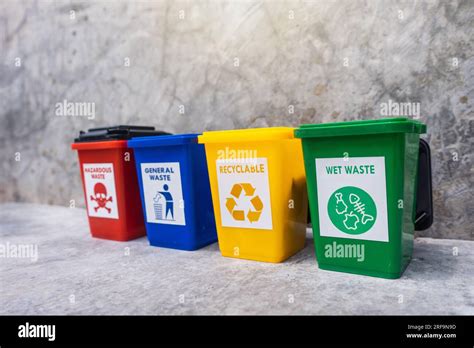 The Concept Of Waste Classification For Recycling Collection Of Bins