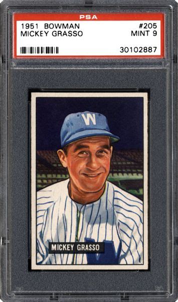 1951 Bowman Mickey Grasso Psa Cardfacts®